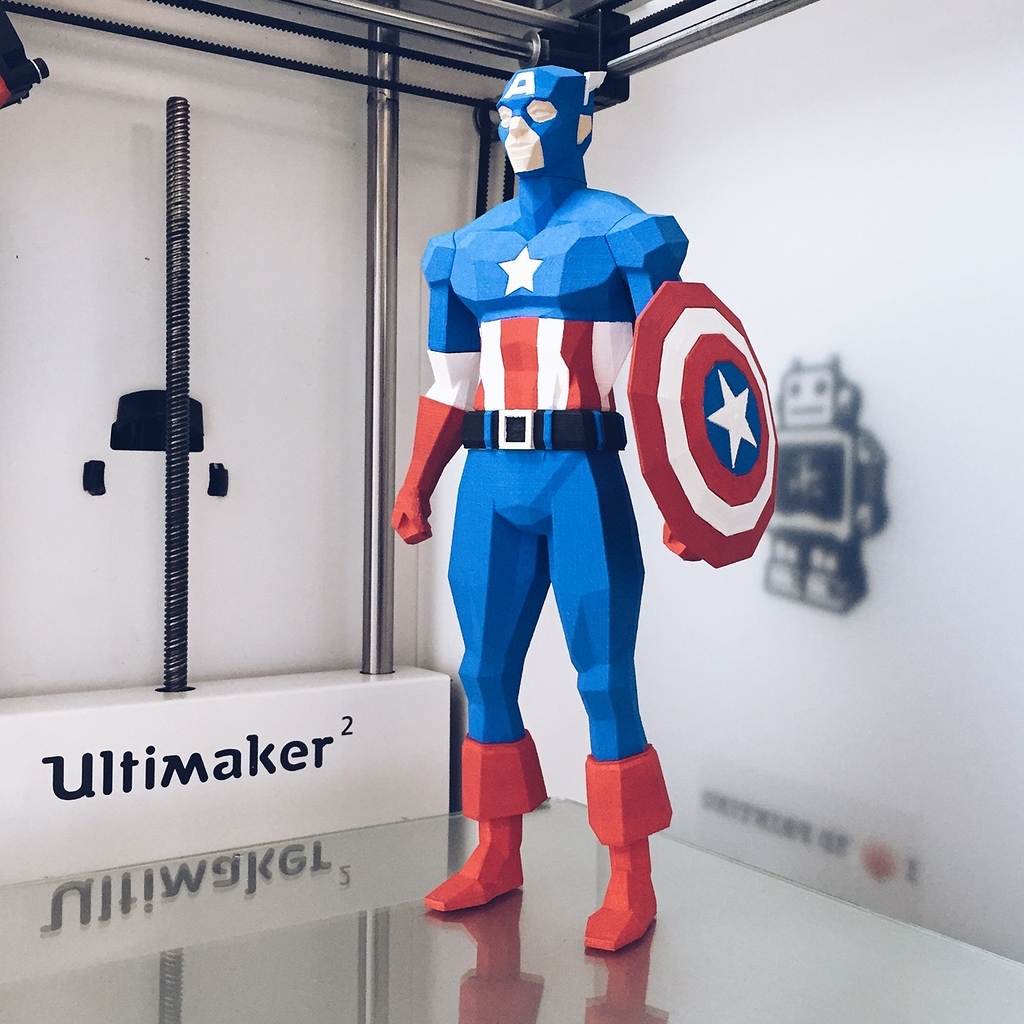 Low Poly Version of Captain America - Show and tell - Talk ...